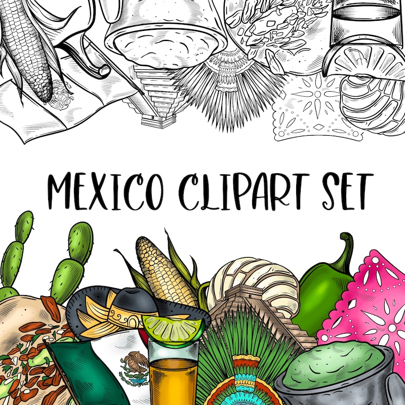 Mexico Clipart - Etsy