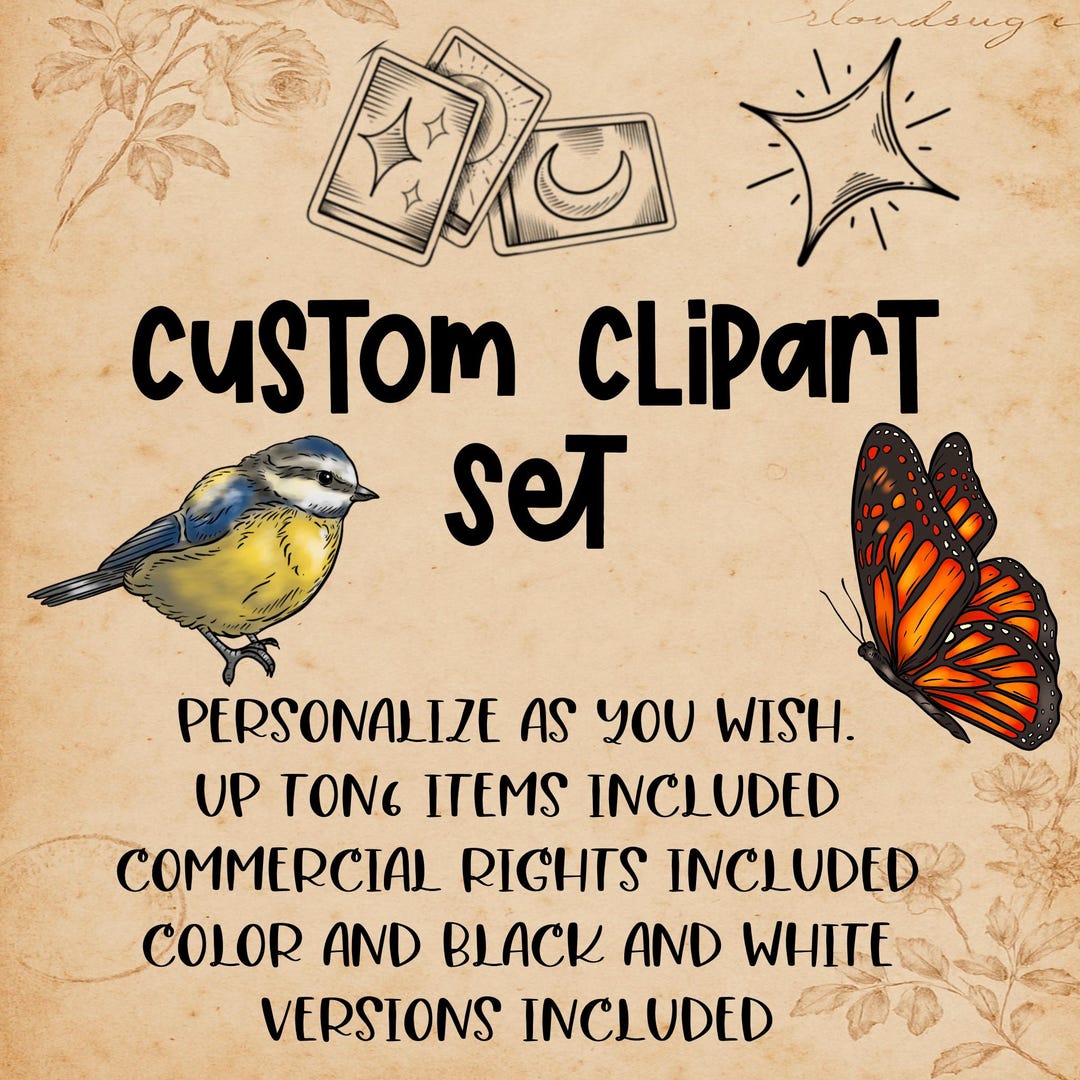 Custom Clipart Set, up to 6 Objects (digital Download) - Etsy