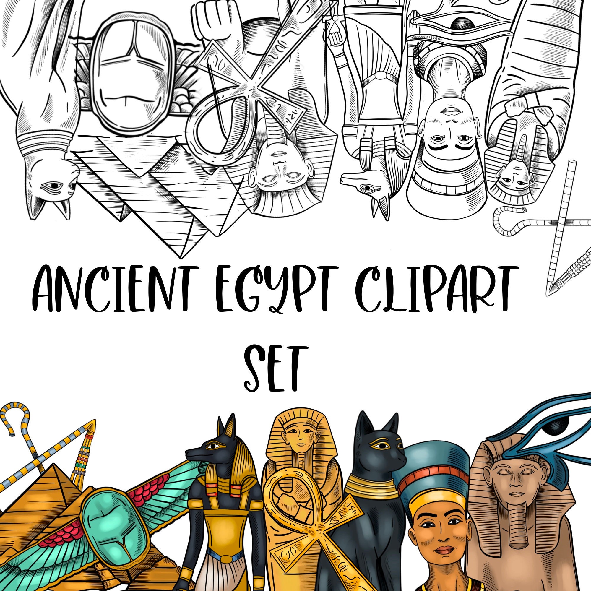 Egyptian Clipart Black And White