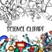 Science Elements Clipart. Digital Download. Colored and Black and White ...