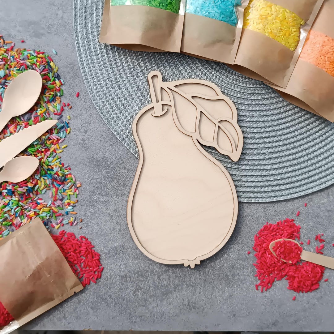 Pear-shaped Sensory Tray – Montessori Toy | Educational Tray Made of ...