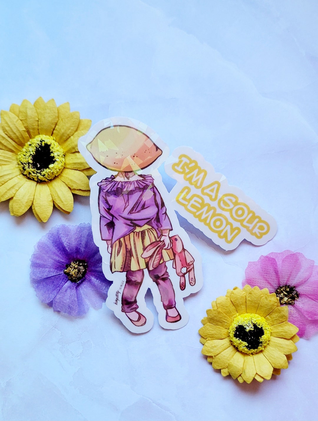 I'm a Sour Lemon Holo Sticker - Etsy
