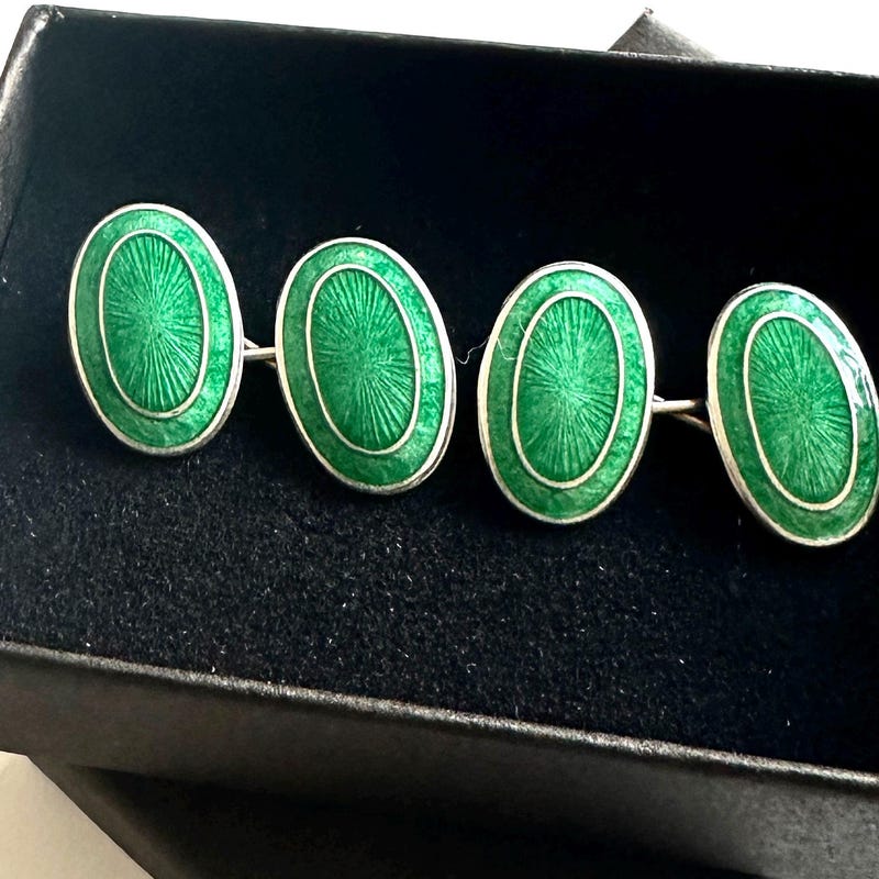 Green Cufflinks - Etsy