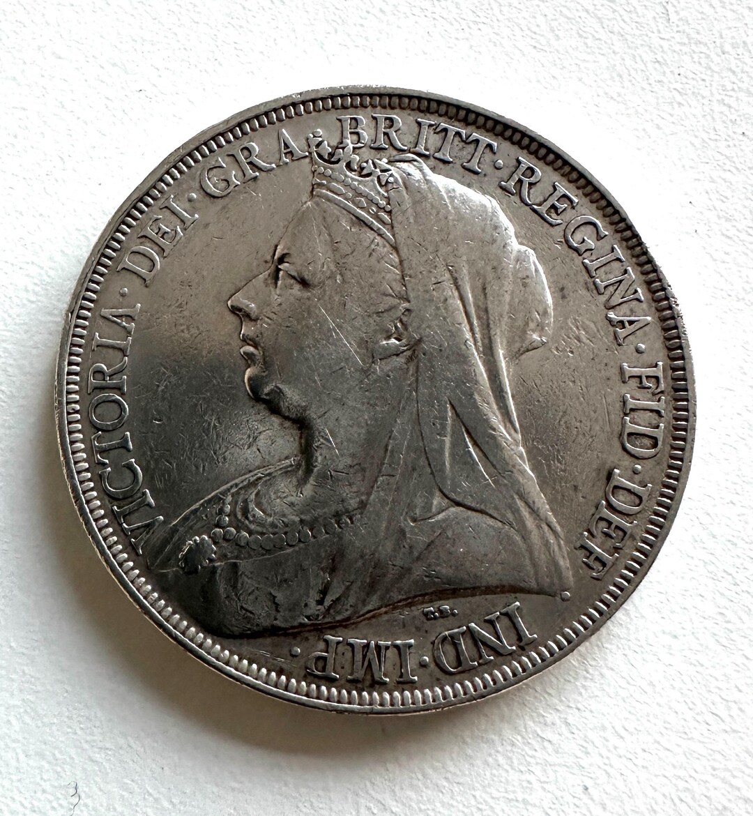 1897 Solid Silver Queen Victoria Veil Head Crown Coin - Etsy