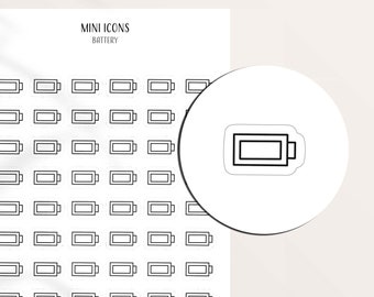 PADLOCK Mini Icon Stickers Minimal & Functional Planner Stickers A5 ...