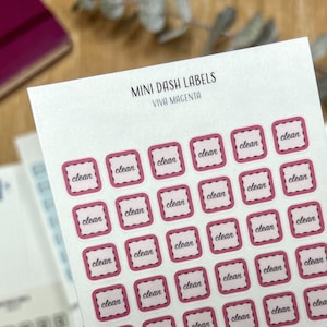 MINI DASH LABEL Scripts Clear Planner Stickers | Minimalist Planning ...