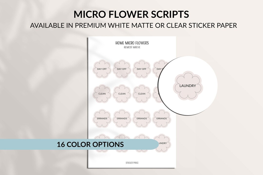 HOME - MICRO FLOWERS Planner Stickers | Minimalist Planning | Mini ...