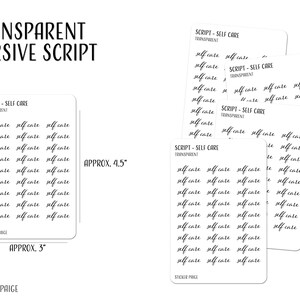 SELF CARE CURSIVE Script V1.0 Planner Stickers Minimalist Planning ...