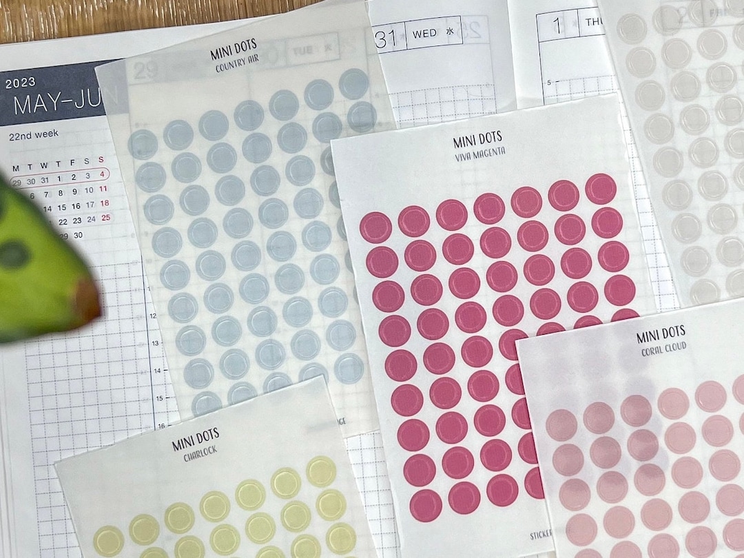 TRANSPARENT MINI DOTS Planner Stickers | Tiny Circle Dots Stickers ...