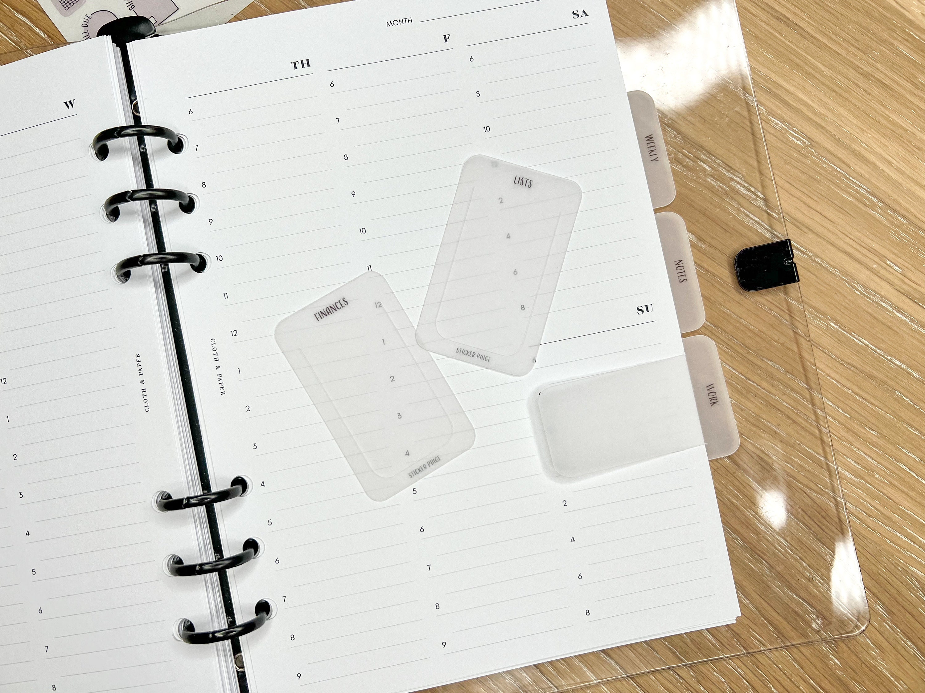 PERSONALIZED Page Marker Set Vellum Tabs Minimal Planning - Etsy