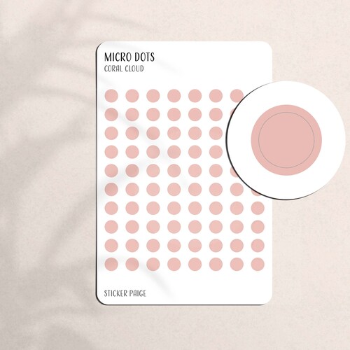 TRANSPARENT MICRO DOTS Functional Planner Stickers Minimal - Etsy