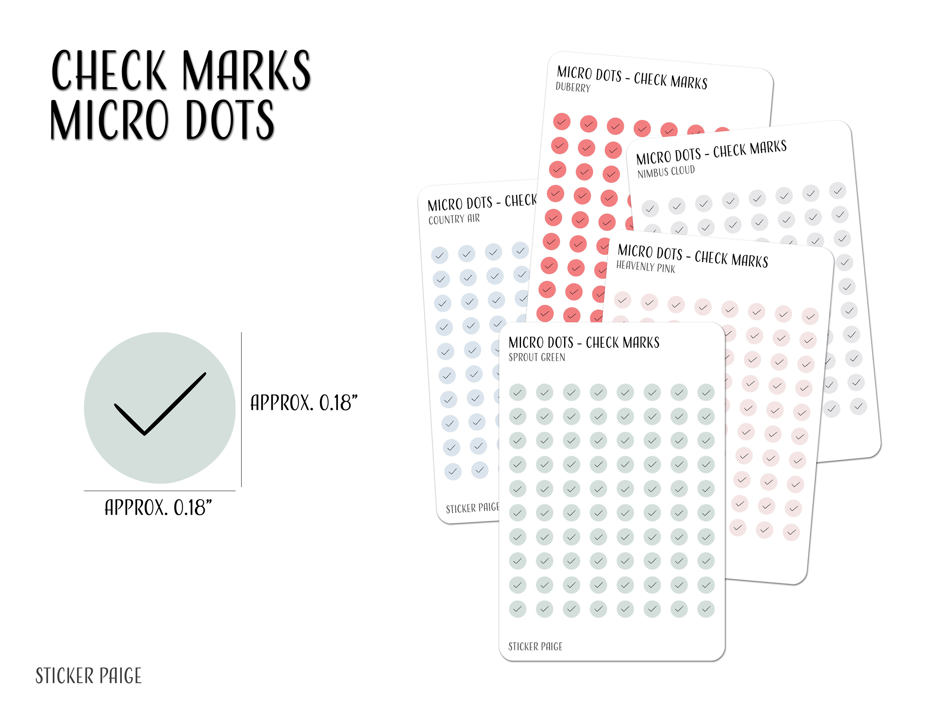 TRANSPARENT CHECK MARK Micro Dots Planner Stickers - Etsy