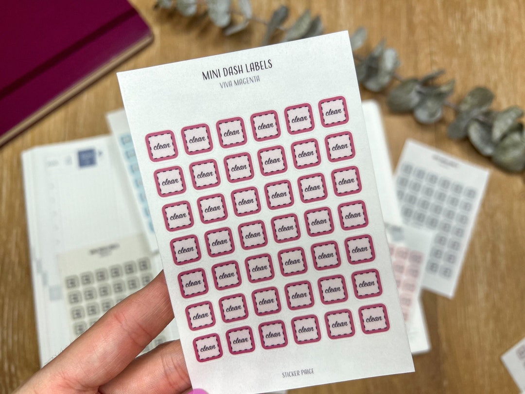 MINI DASH LABEL Scripts Clear Planner Stickers | Minimalist Planning ...