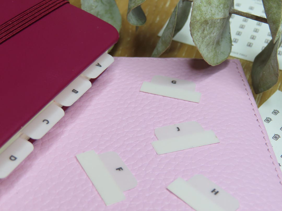 MICRO ALPHABET TAB Stickers | Frosted Vellum | Divider Tab Labels ...