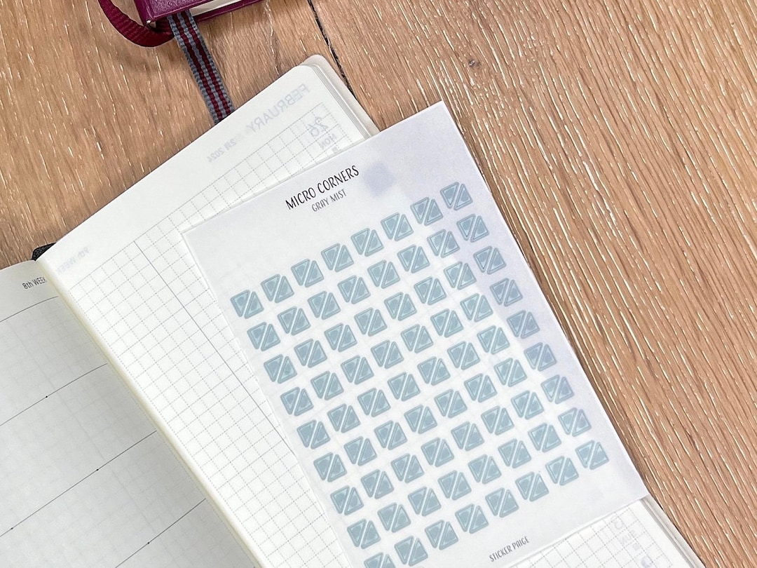 TRANSPARENT MICRO CORNERS Planner Stickers | Minimalist Planning ...