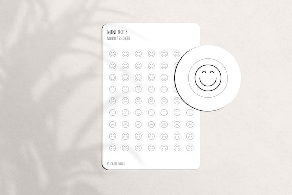 MOOD TRACKER Mini Dots Sticker Minimal & Functional - Etsy