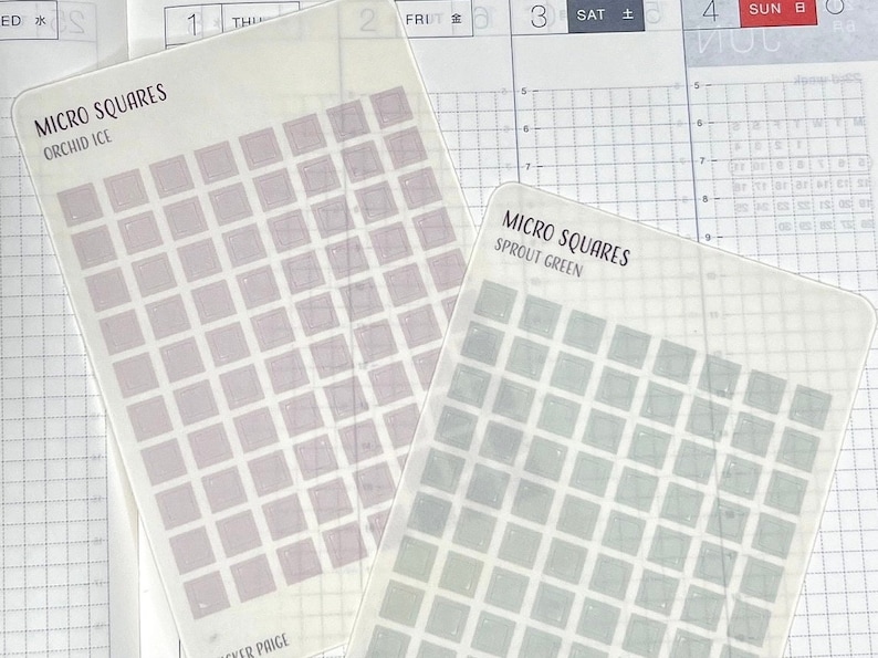 TRANSPARENT MICRO SQUARES Planner Stickers | Minimalist Planning ...