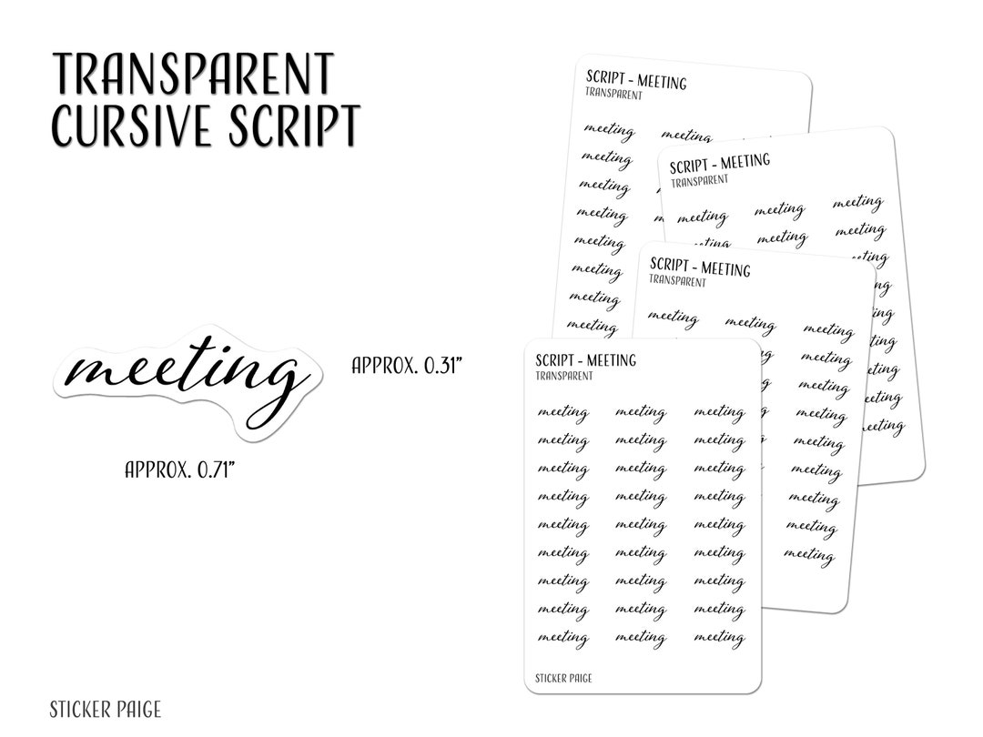 REUNIÓN CURSIVE SCRIPT V1.0 Planner Stickers / Planificación ...