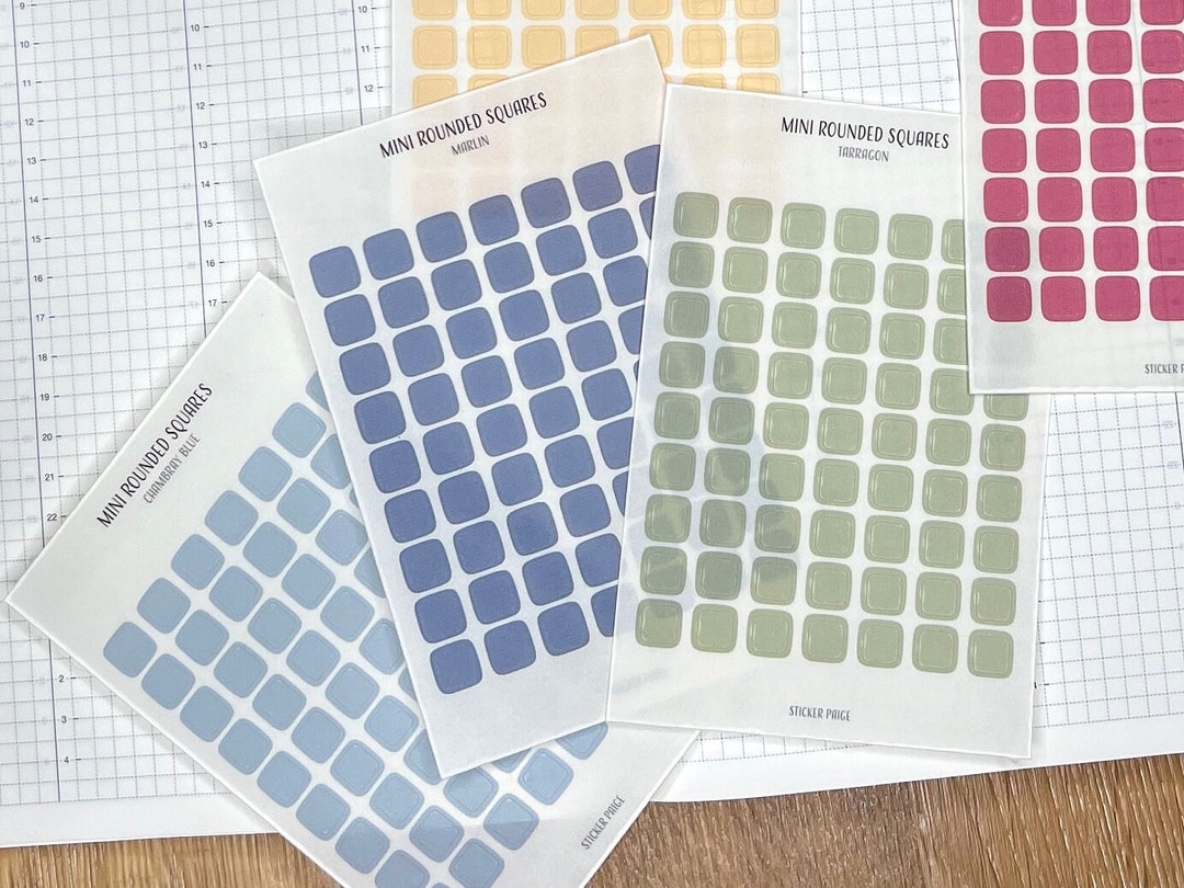 MINI ROUNDED SQUARES Planner Stickers | Minimalist Planning ...