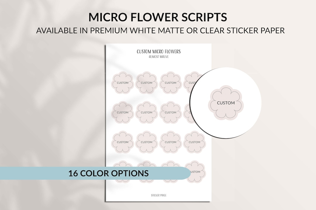 CUSTOM - MICRO FLOWERS Planner Stickers | Minimalist Planning | Mini ...