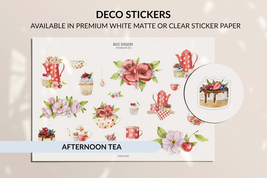 AFTERNOON TEA | Planner Stickers | Diary Stickers | Deco Stickers ...
