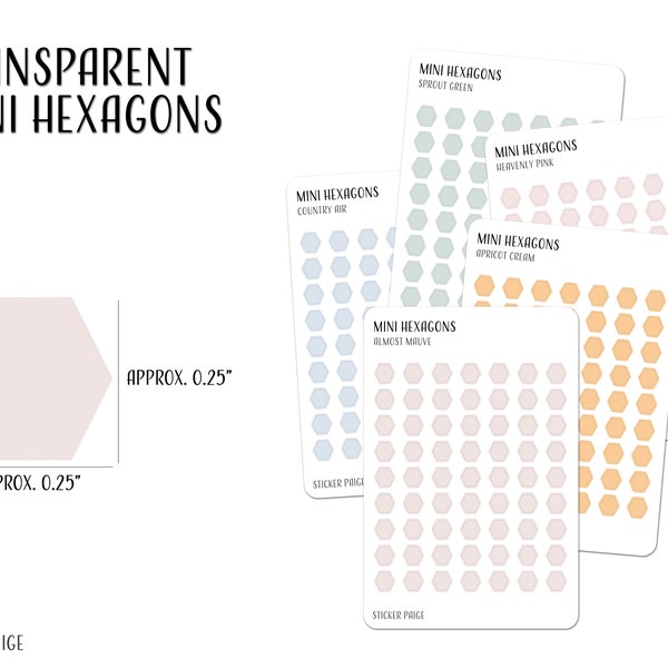 Hexagon Stickers - Etsy