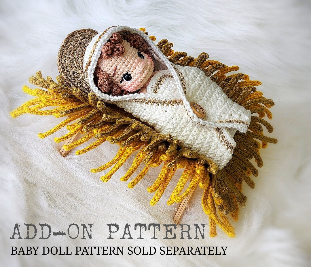 CROCHET PATTERN Sweet Handfuls Baby Jesus Add-on Set - Etsy
