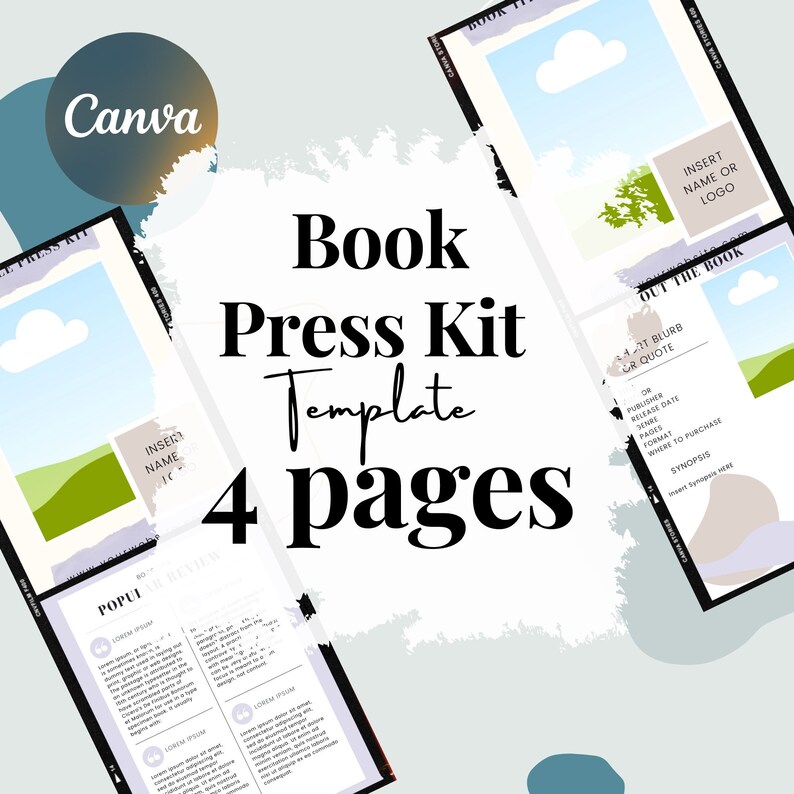 Book - Press Kit Template - Etsy