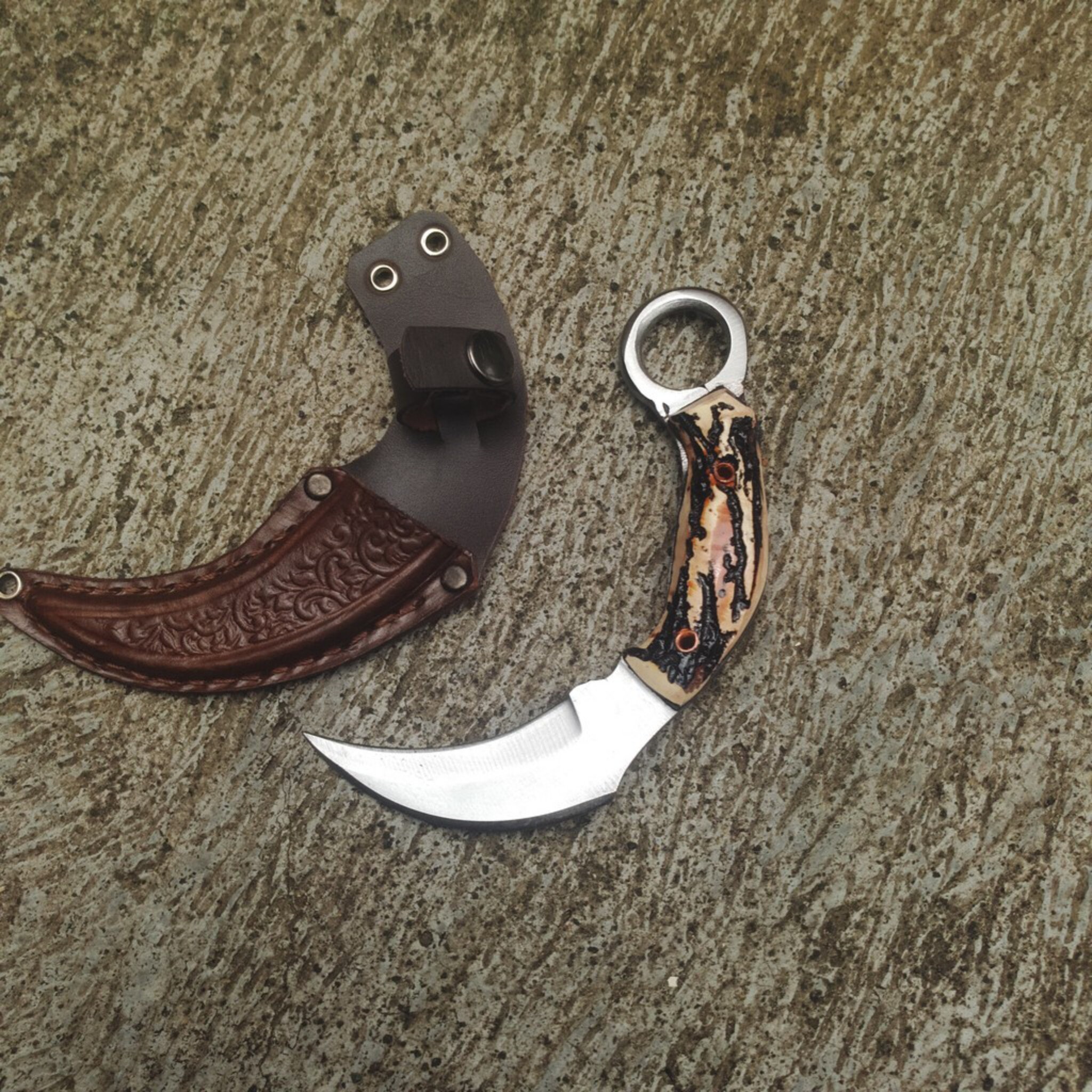 Ethnic Karambit Traditional Knife Minangkabau Sumatera Deer Antler ...