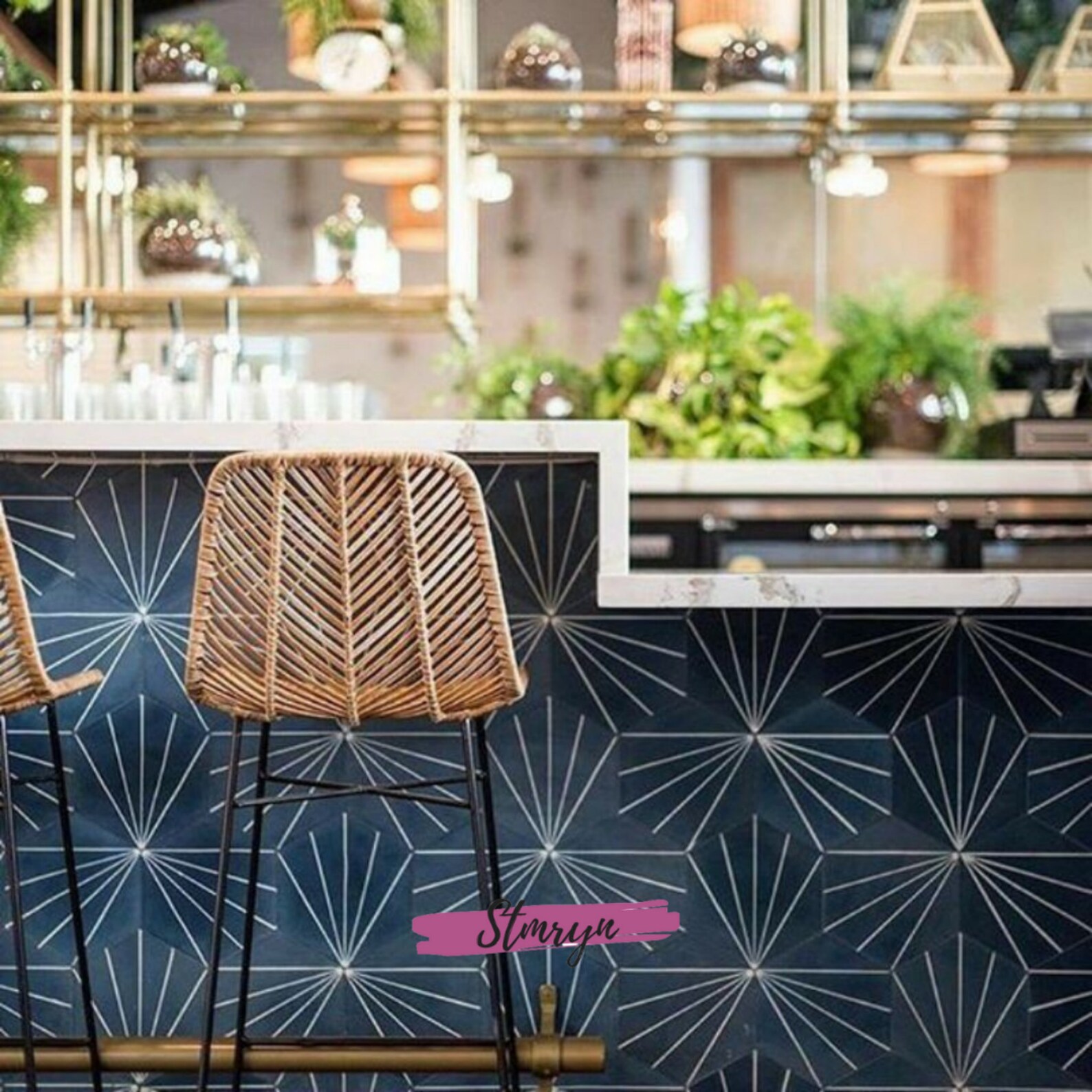 Tile Sticker Kitchen, Wall, Bath, Floor Waterproof and Removable Pell ...