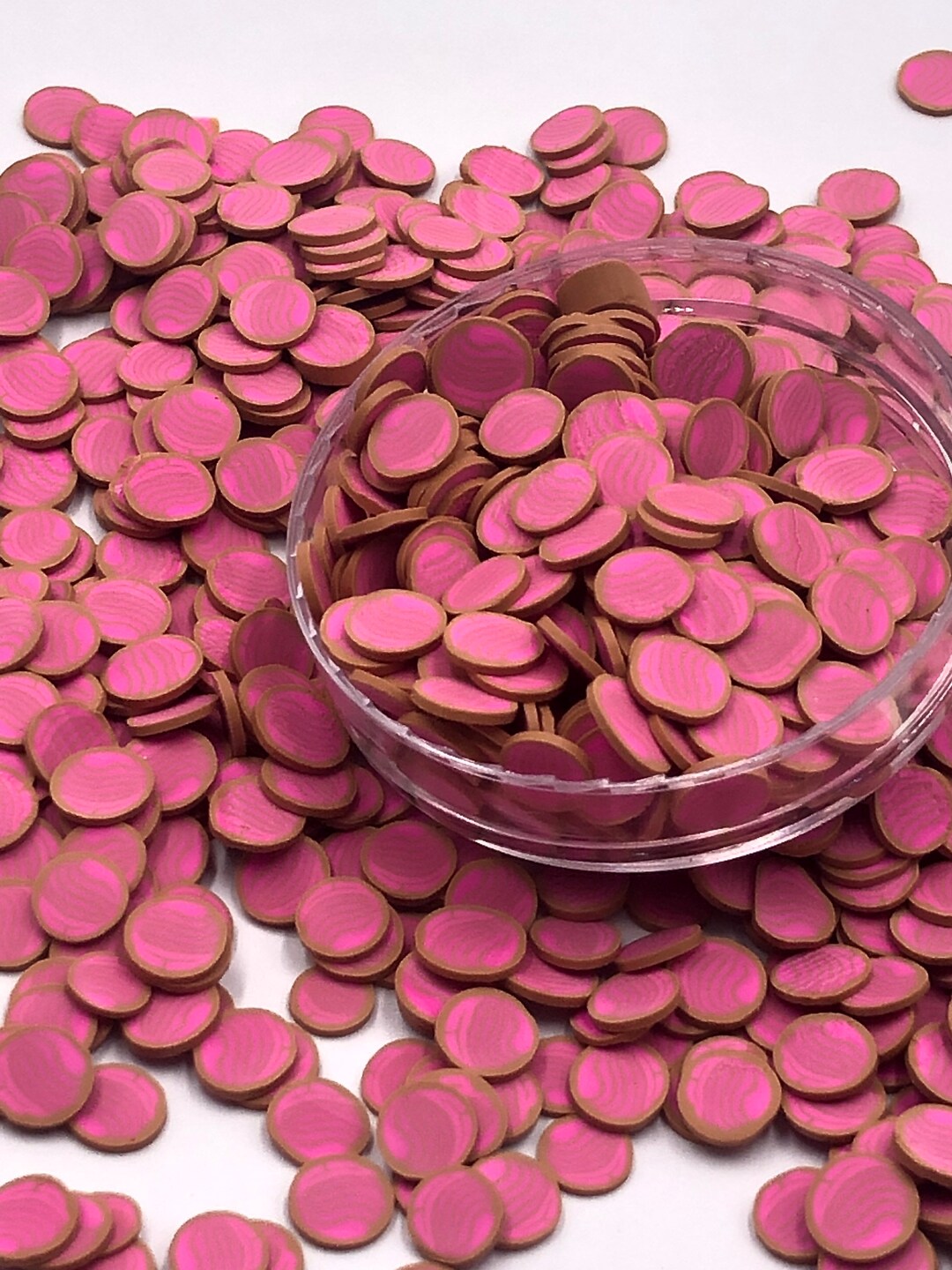 Pink Concha, Concha Polymer Clay Slices, 30g/1oz/2oz,fake Sprinkles ...