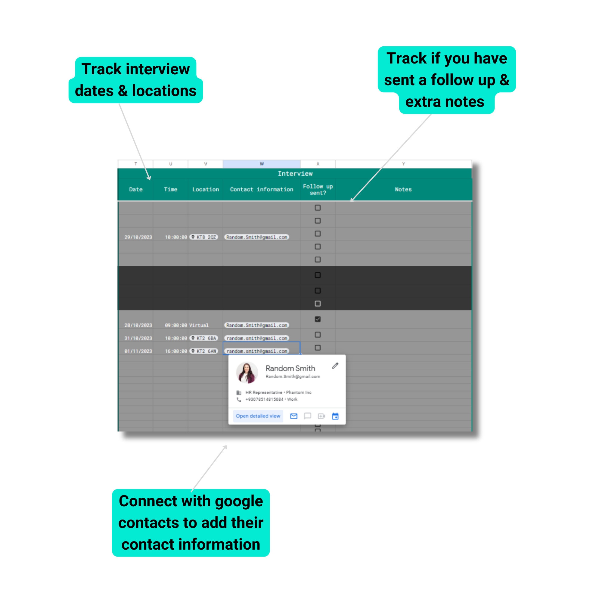 Dark and Aqua Job Application Tracker: Organize Your Job Search With ...