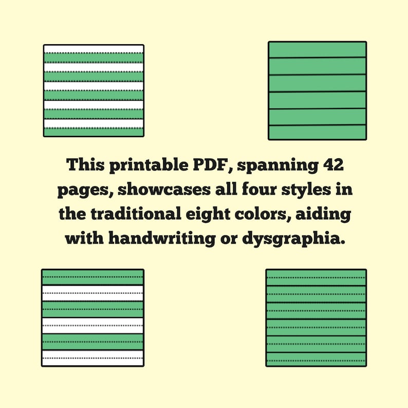 Printable Writing Aid for Dyslexia & Irlen Syndrome | Visual Stress ...