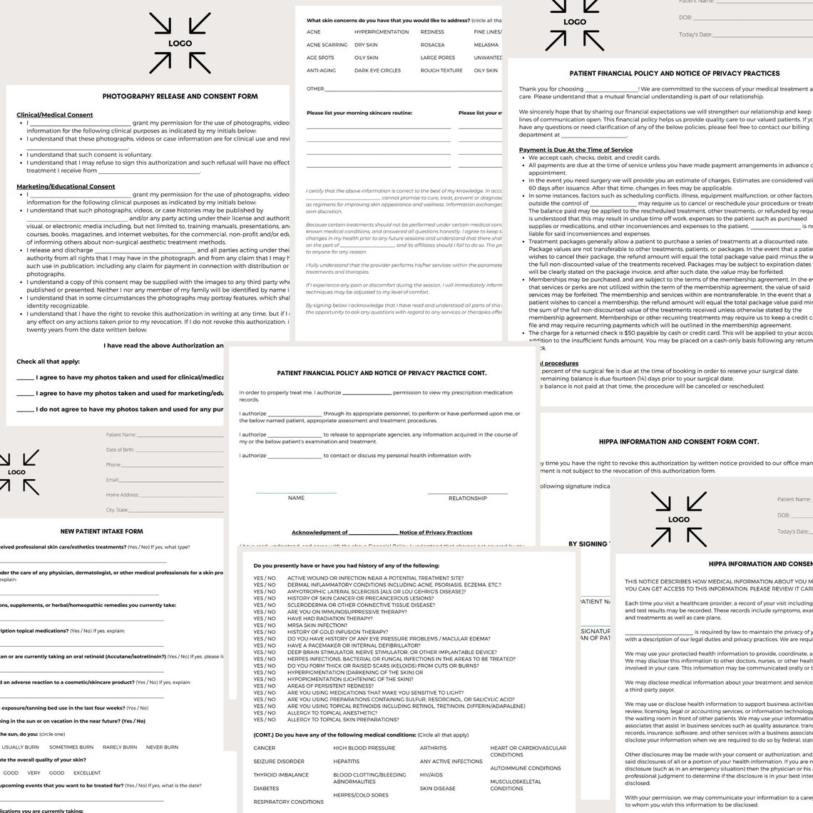 Medical Spa Forms Must-have Consents Customizable - Etsy Canada