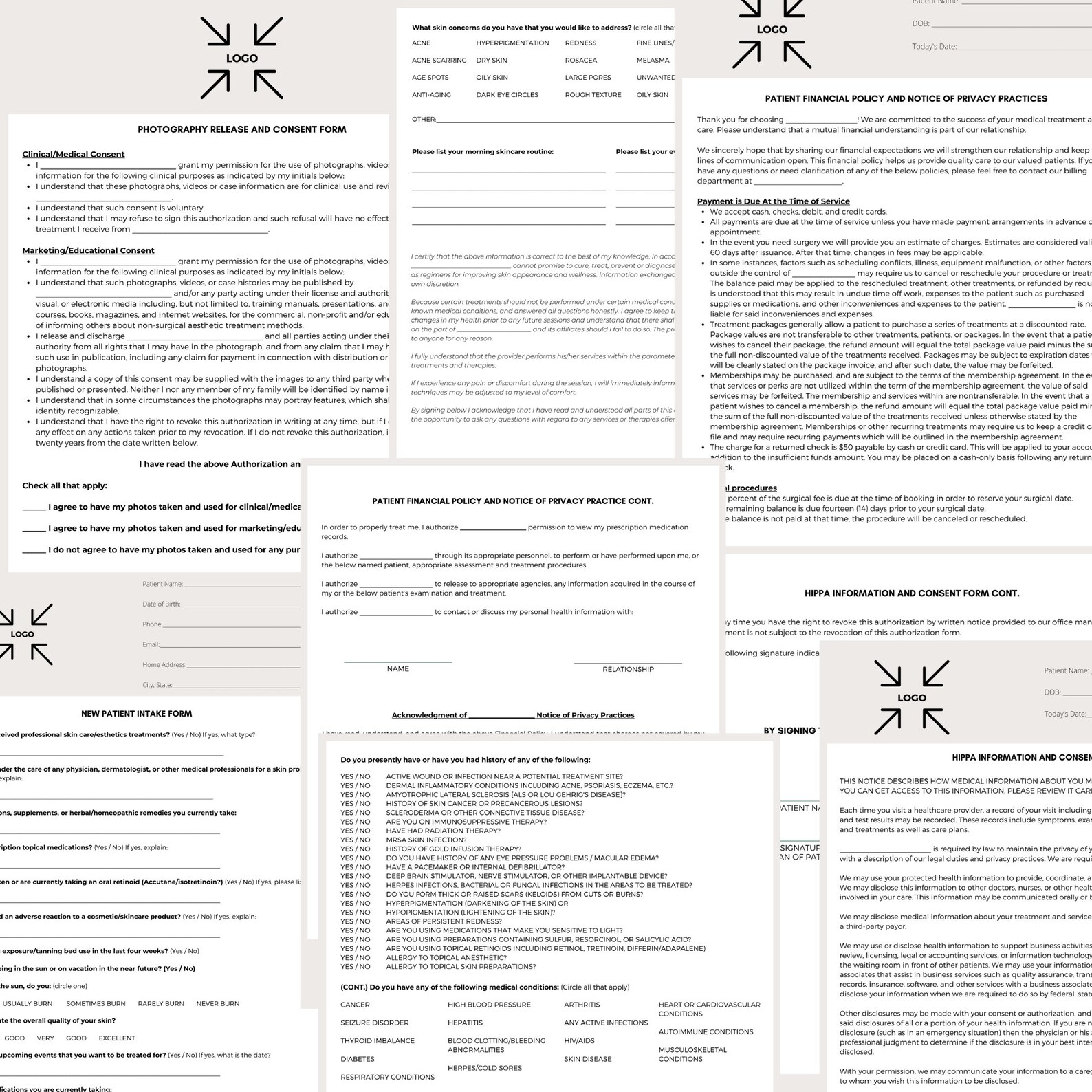 Medical Spa Forms Must-have Consents Customizable - Etsy