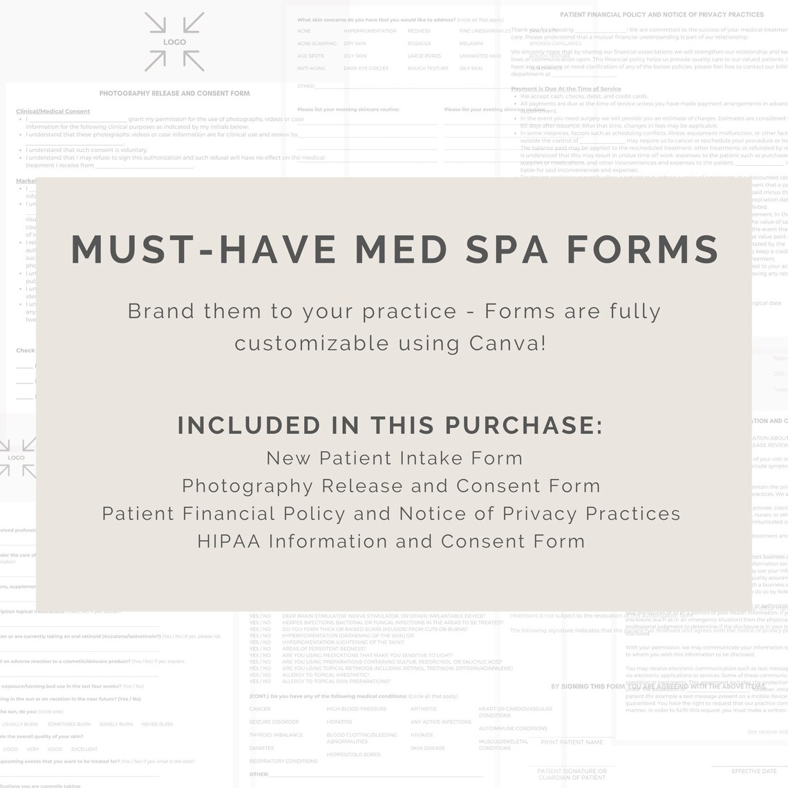 Medical Spa Forms Must-have Consents Customizable - Etsy Canada