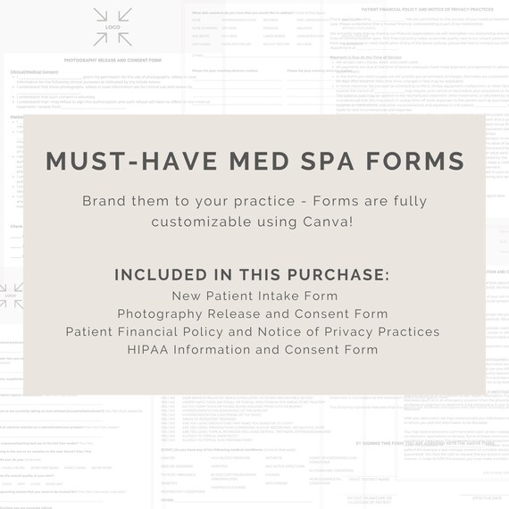 Medical Spa Forms Must-have Consents Customizable - Etsy Canada