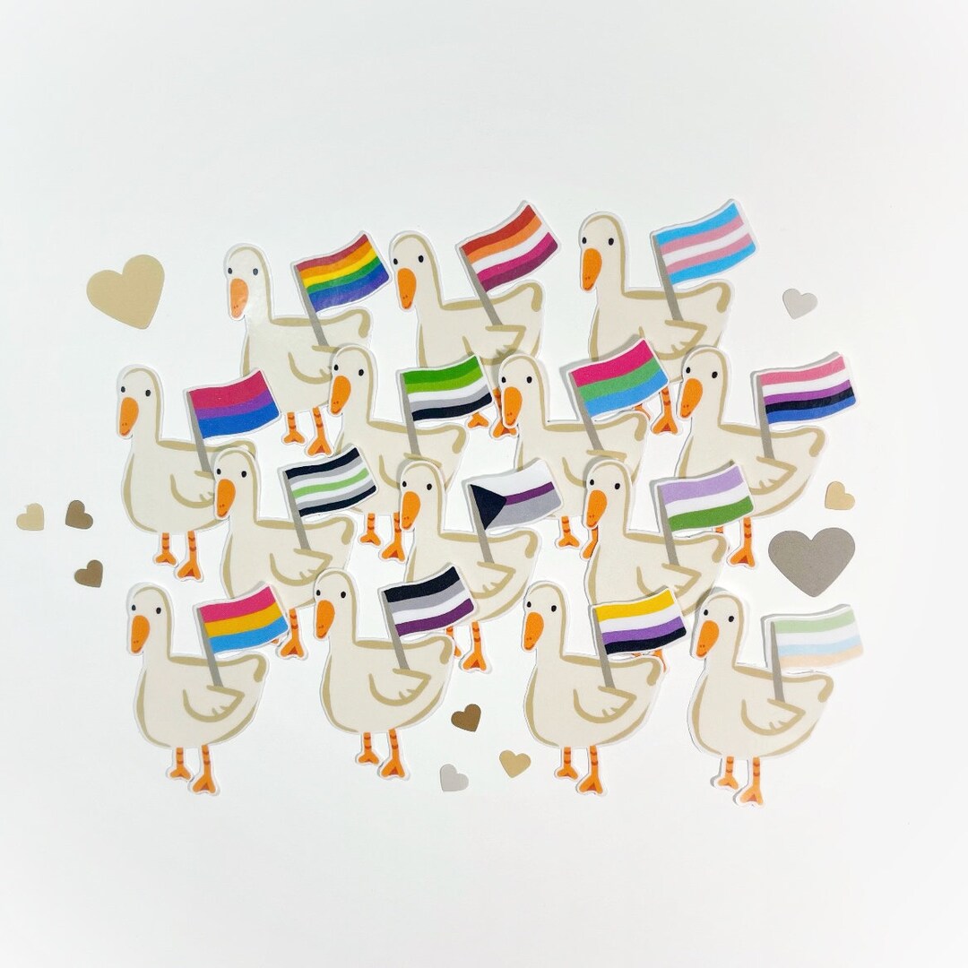 LGBTQ+ Ducks / Pride Stickers / Pride Flags - Etsy