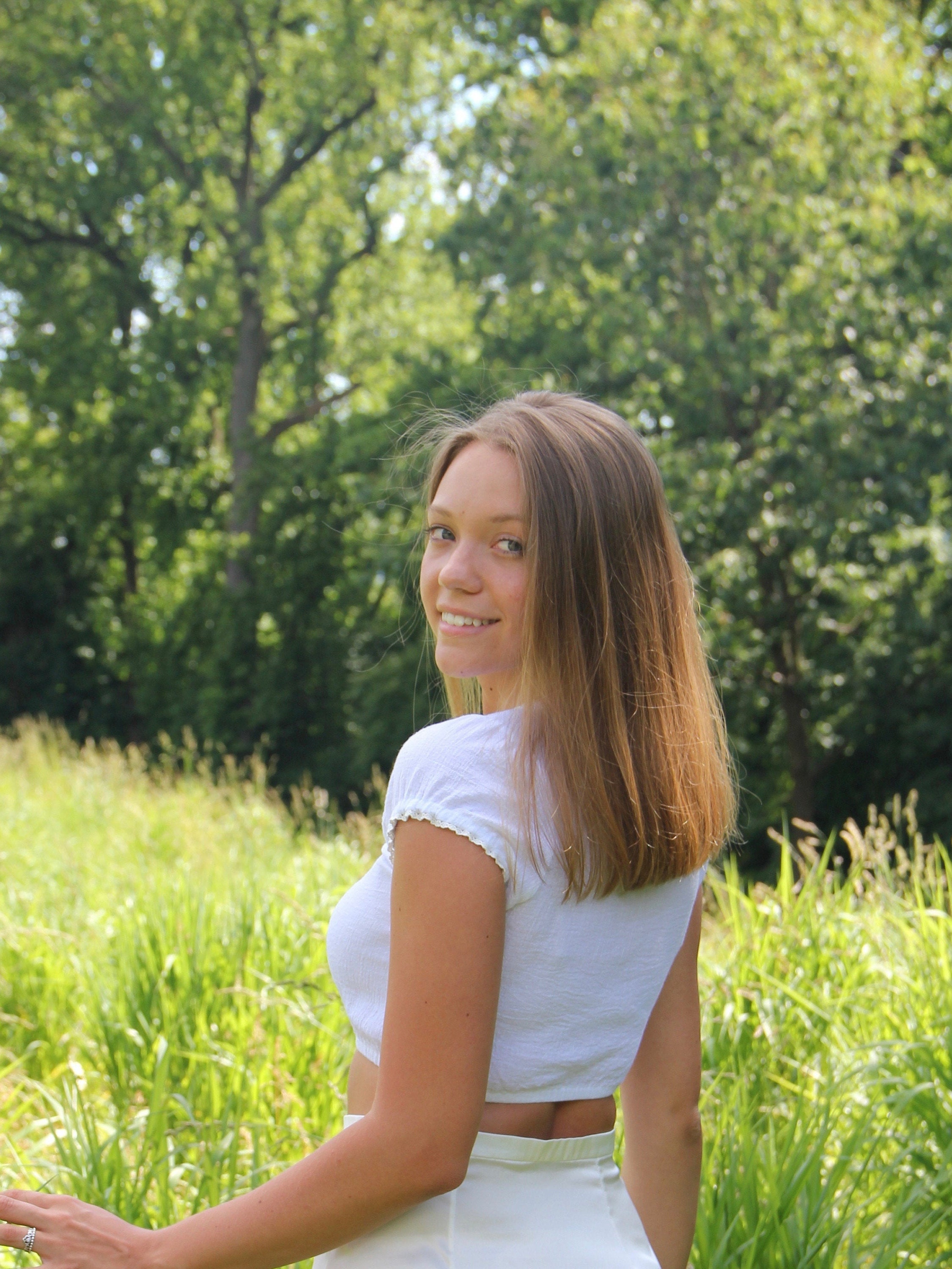 Helena Crop Top in Milk and Cookies, White Crop Top, Cotton Crop Top ...