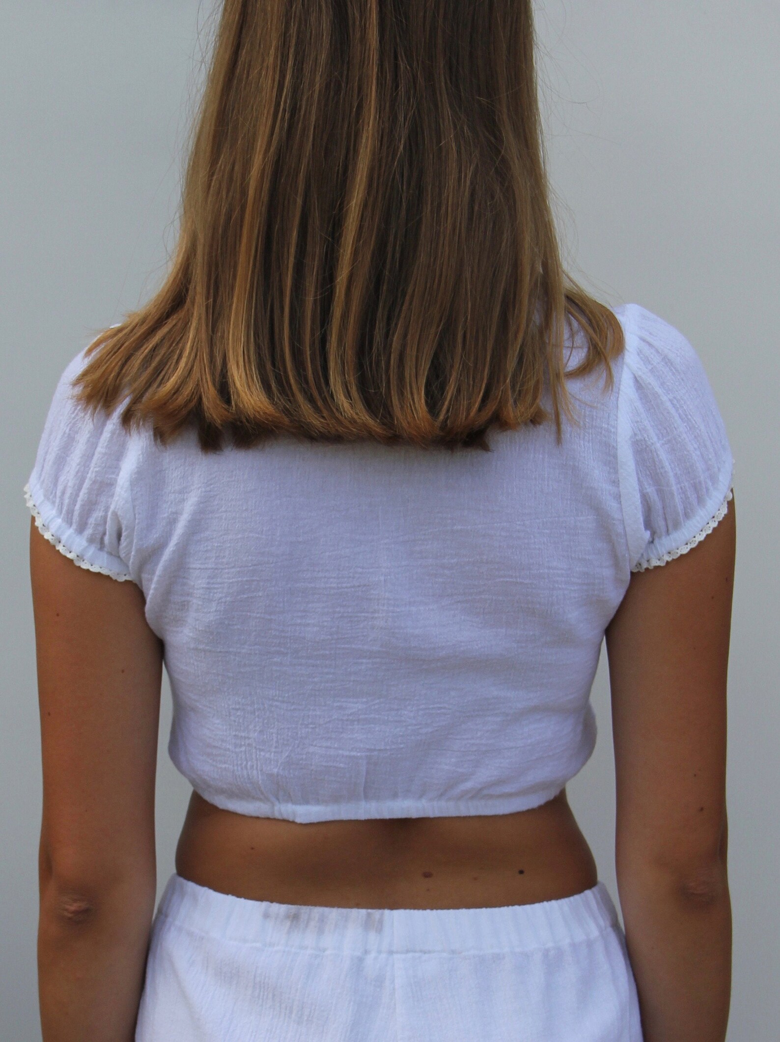 Helena Crop Top in Milk and Cookies, White Crop Top, Cotton Crop Top ...