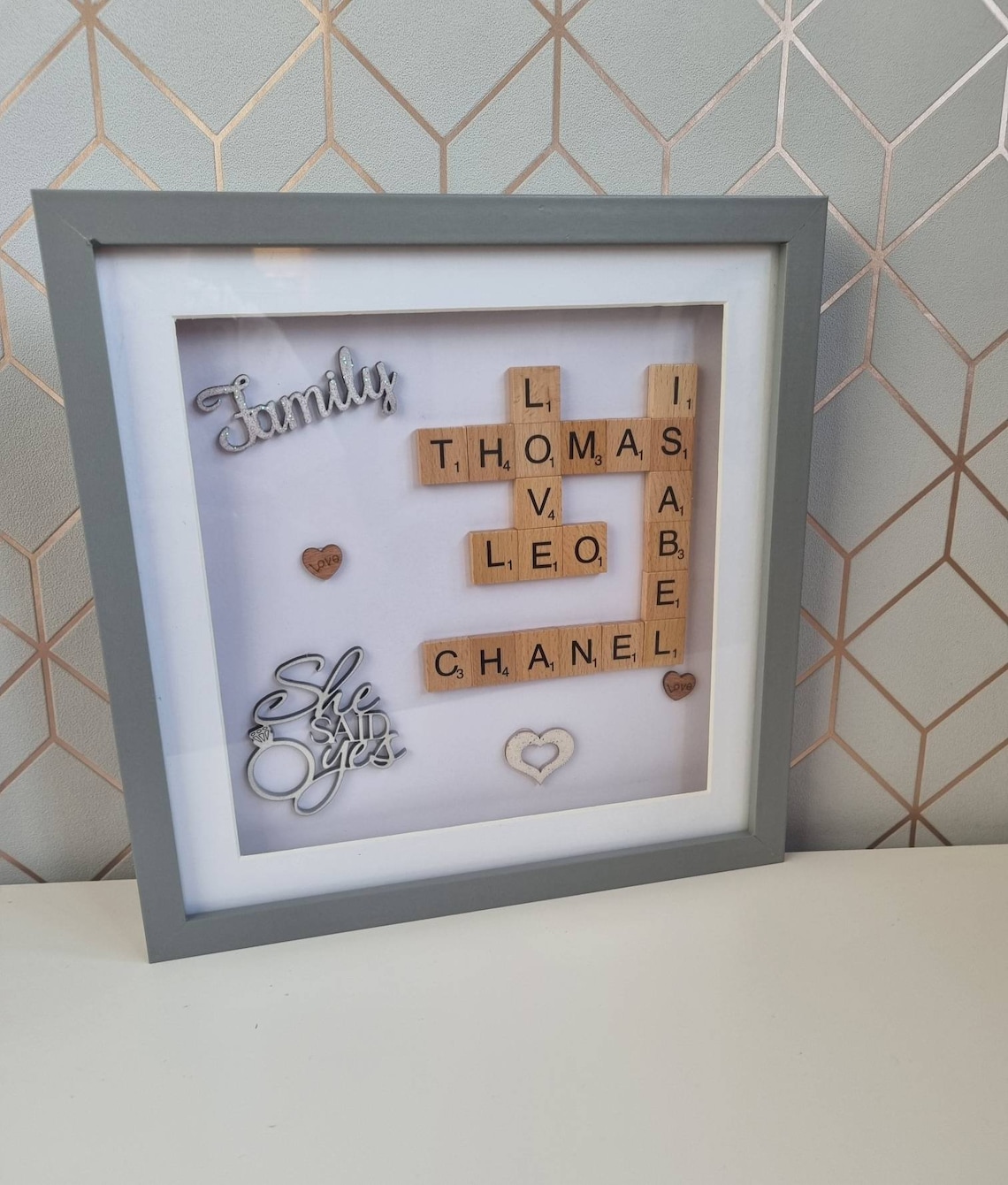 Personalised Scrabble Art Frames Gift Home Decor Perfect - Etsy
