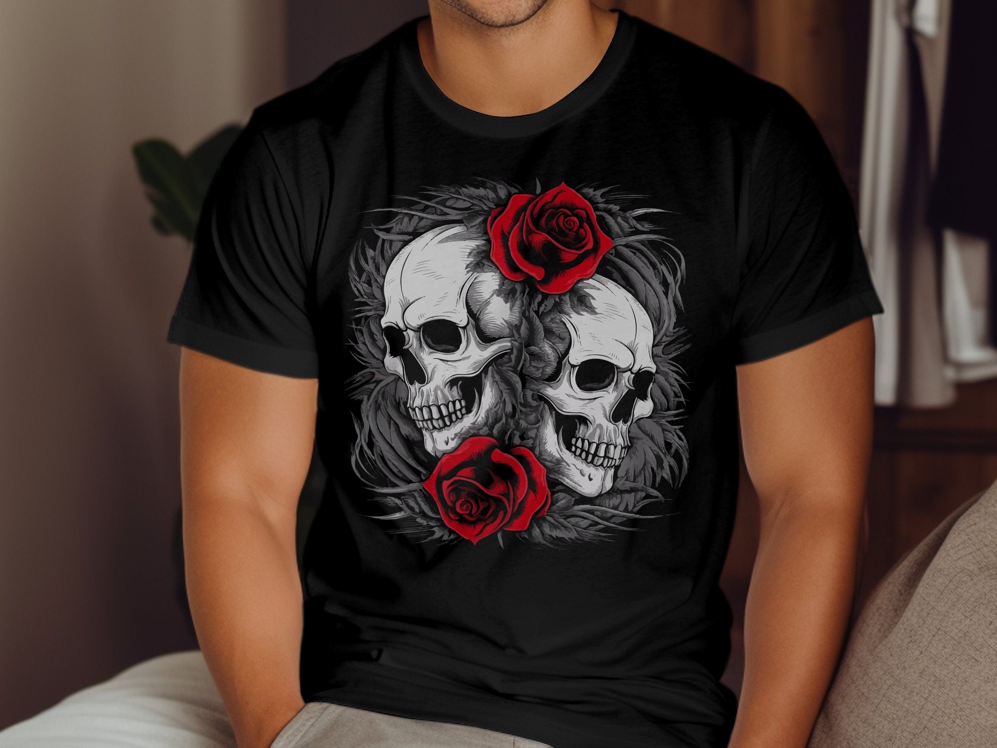 Gothic New-age Subculture Top Emo Graffiti Black Shirt Psychedelic Wall ...