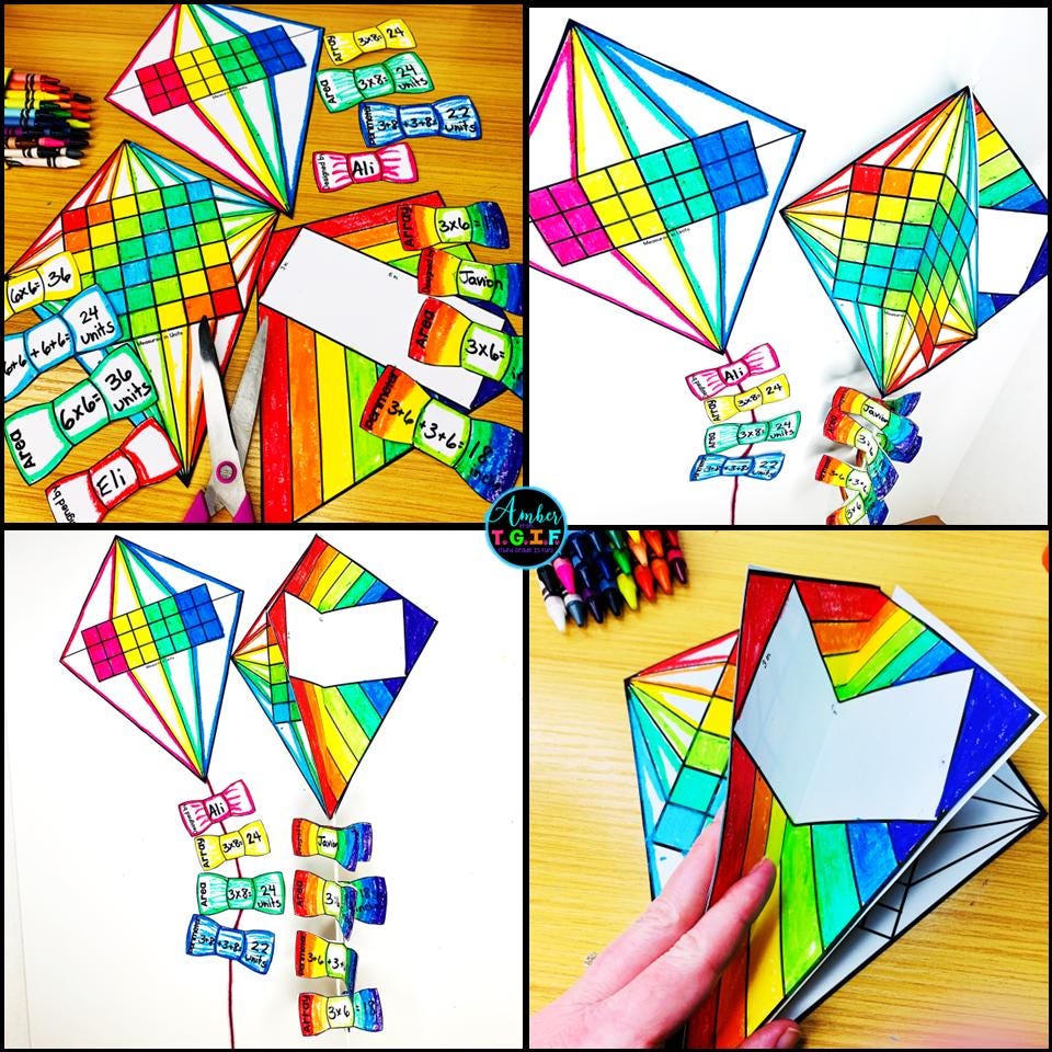 Area and Perimeter Math Craft and Multiplication Arrays Grade 3 and 4 ...