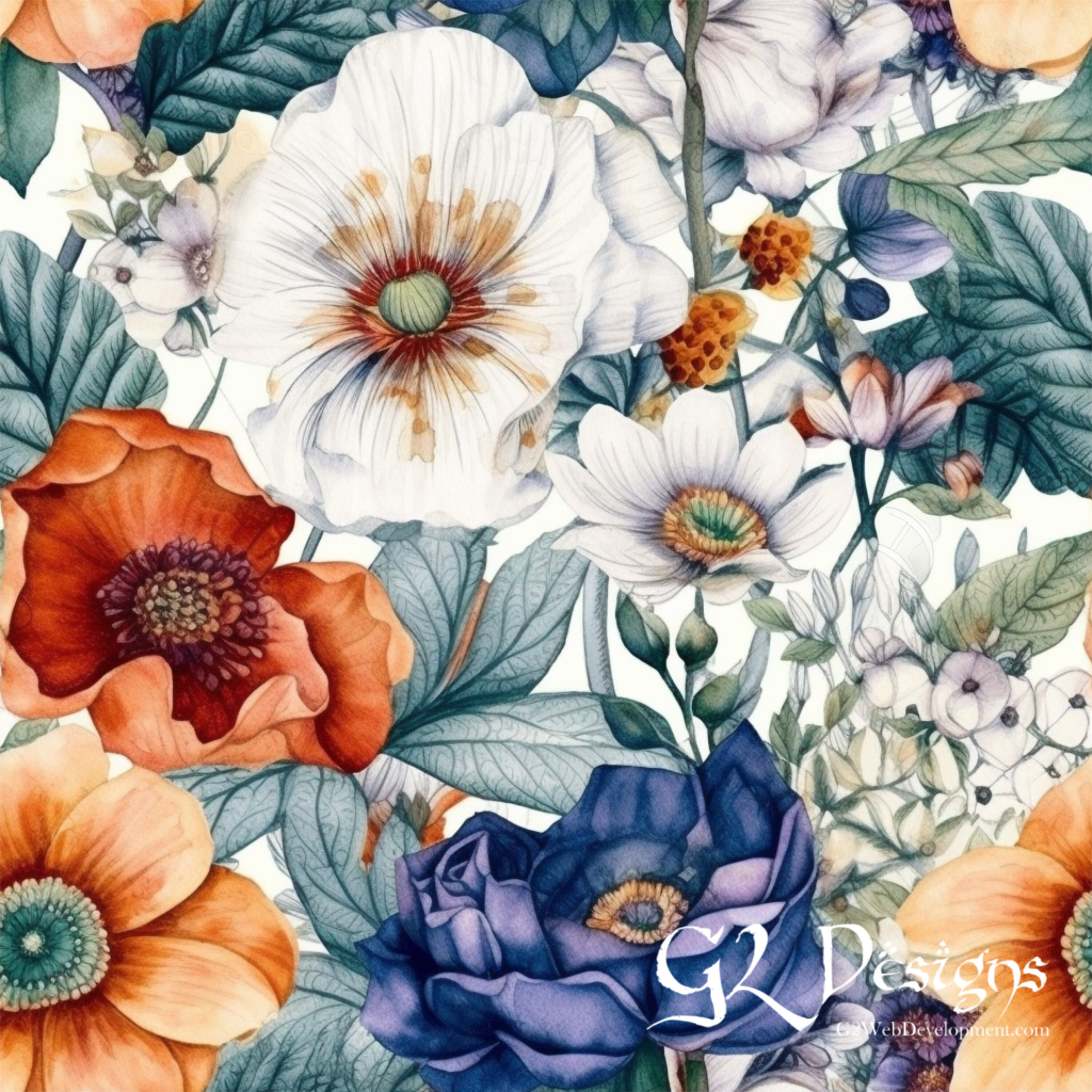 Watercolor Floral Digital Paper SEAMLESS Variety - Etsy