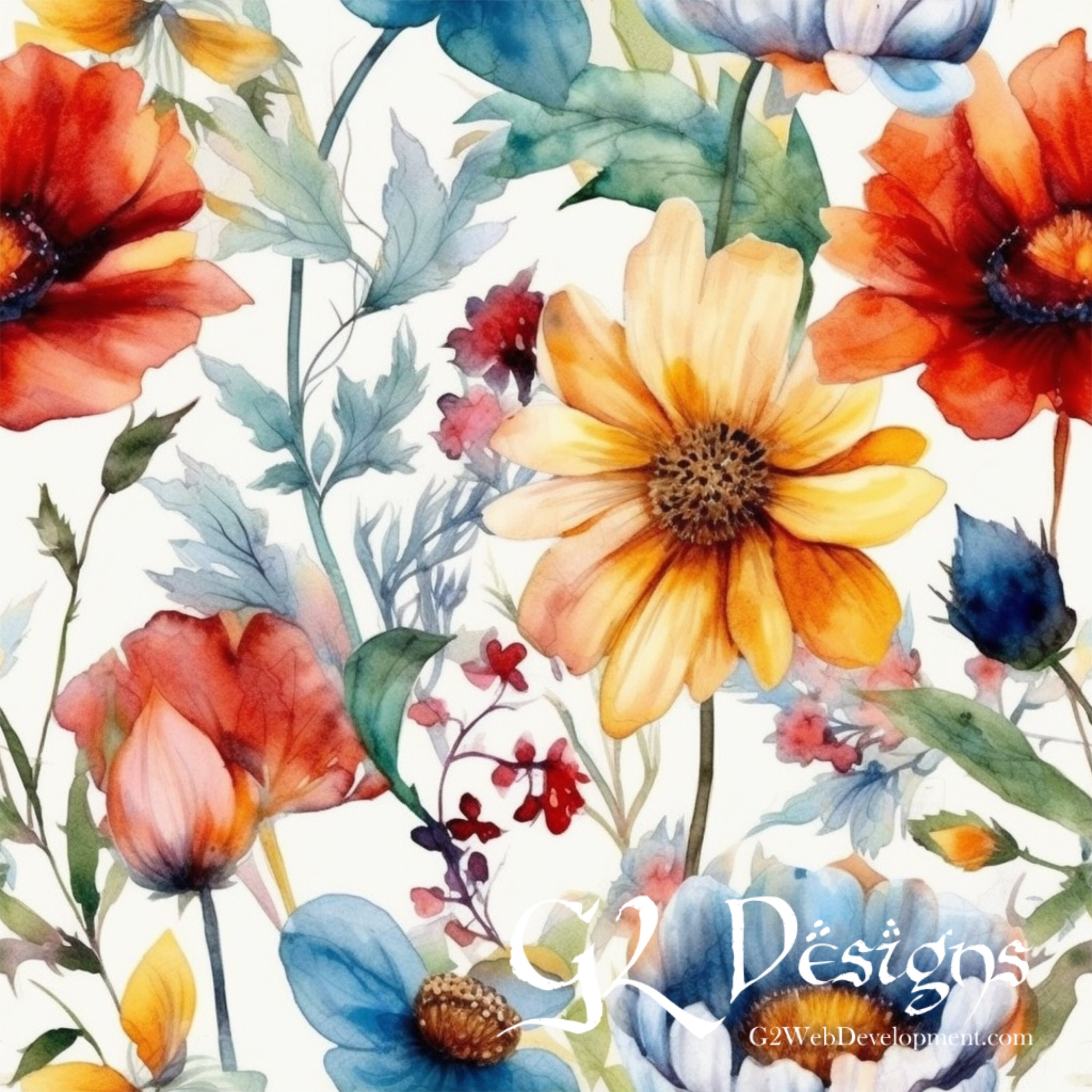 Watercolor Floral Digital Paper SEAMLESS Variety - Etsy