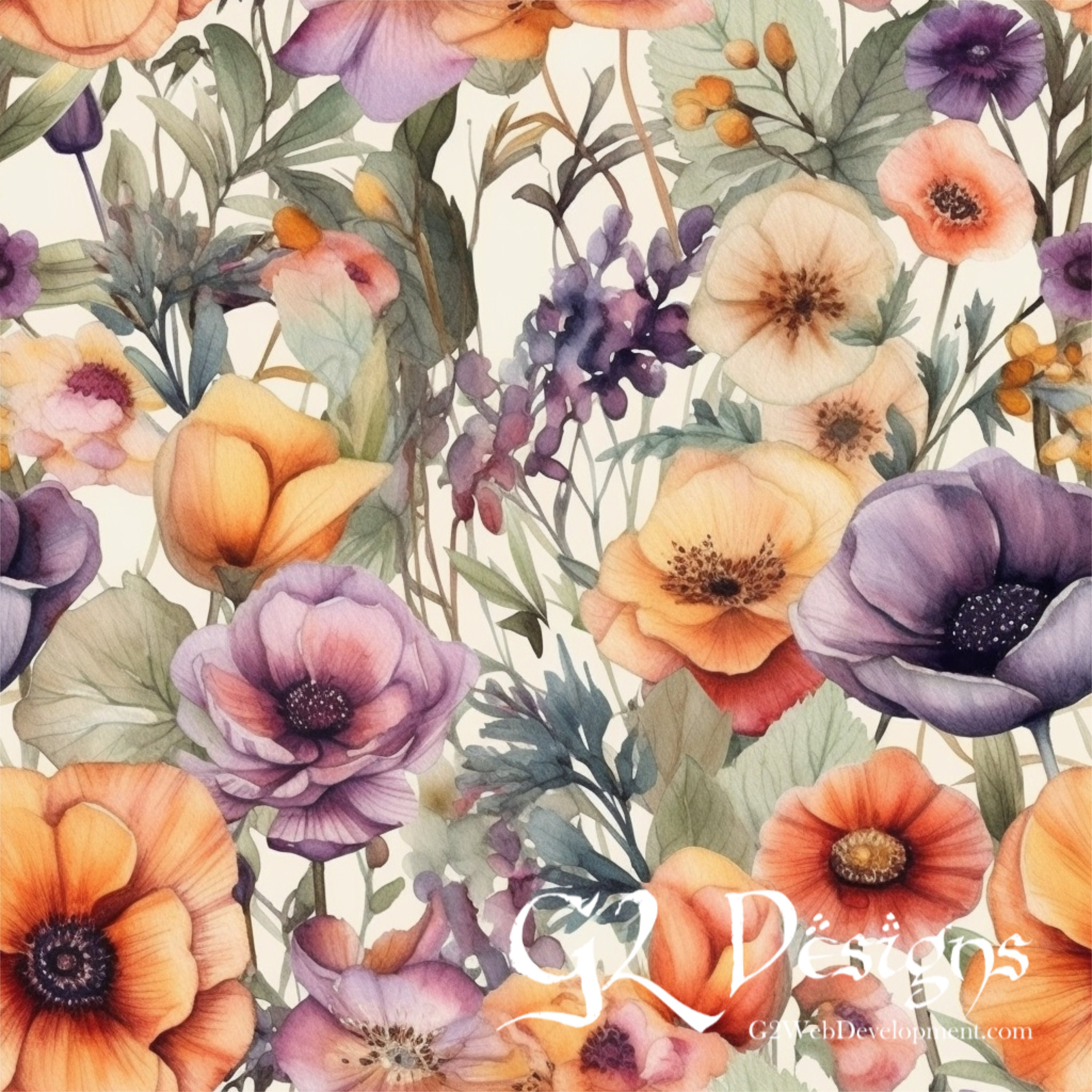 Watercolor Floral Digital Paper SEAMLESS Variety - Etsy