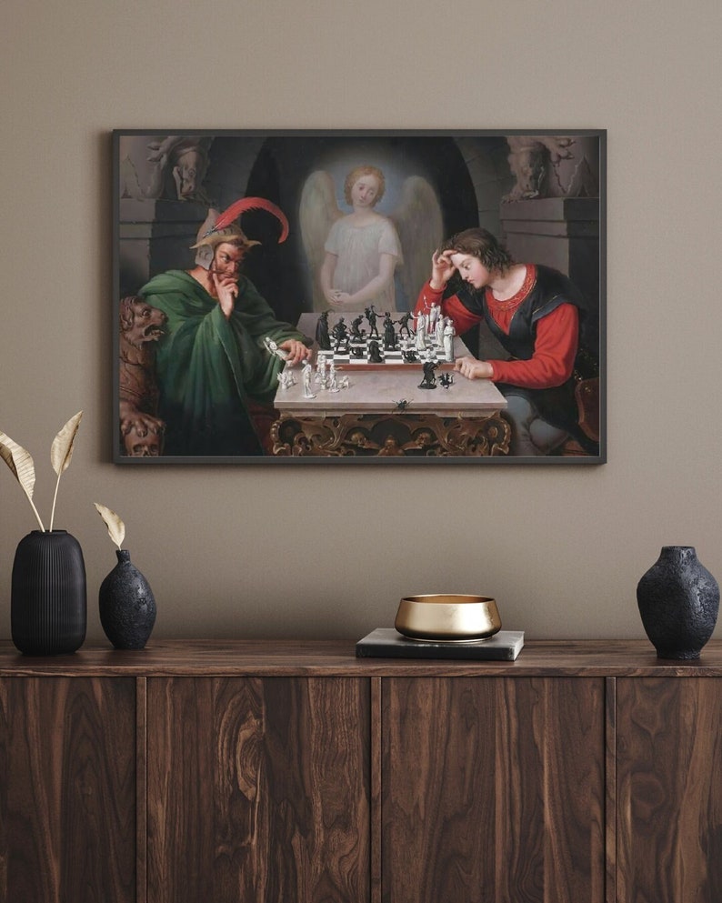 Checkmate the Chess Players Fine Art Print by Friedrich August Moritz ...