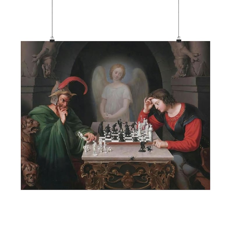 Checkmate the Chess Players Fine Art Print by Friedrich August Moritz ...
