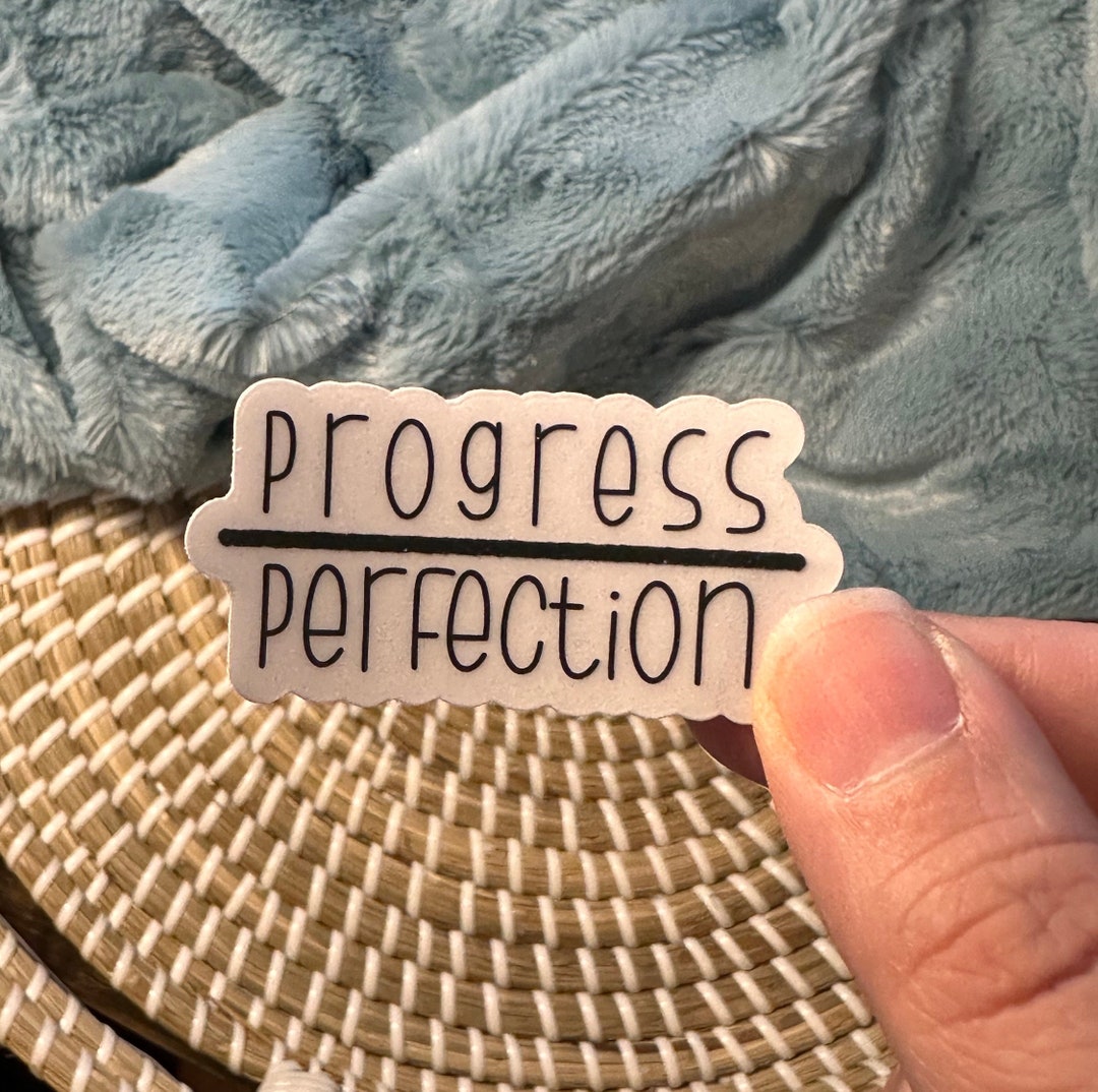 Progress Over Perfection Vinyl Sticker - Etsy