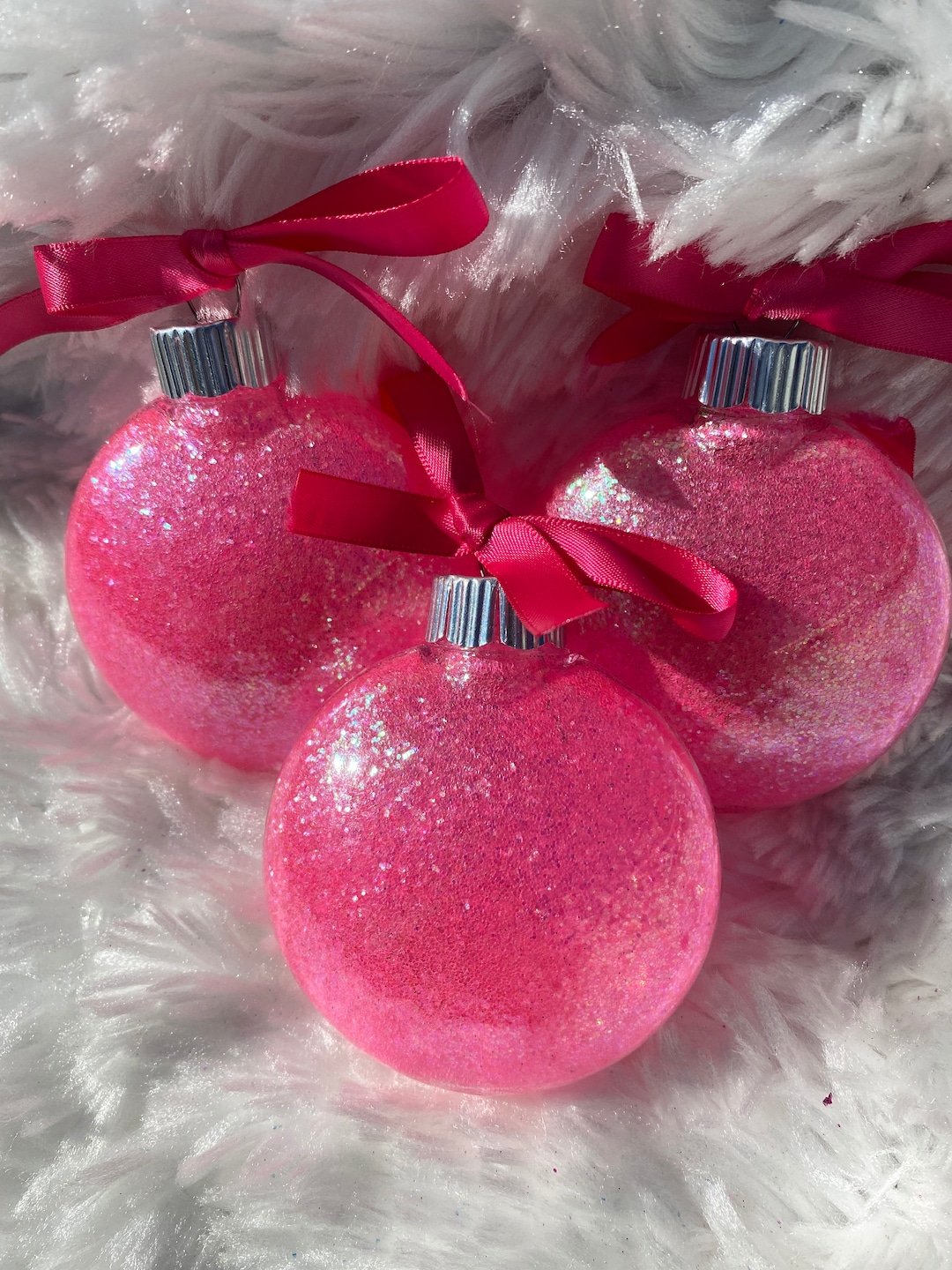 Bubblegum Pink Ornaments - Etsy
